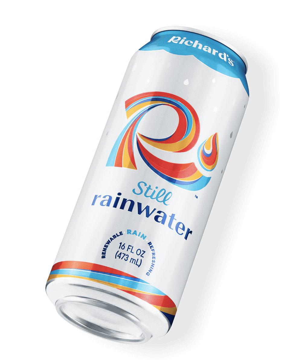 Richard's Rainwater. The first net-positive bottled water. Ever.